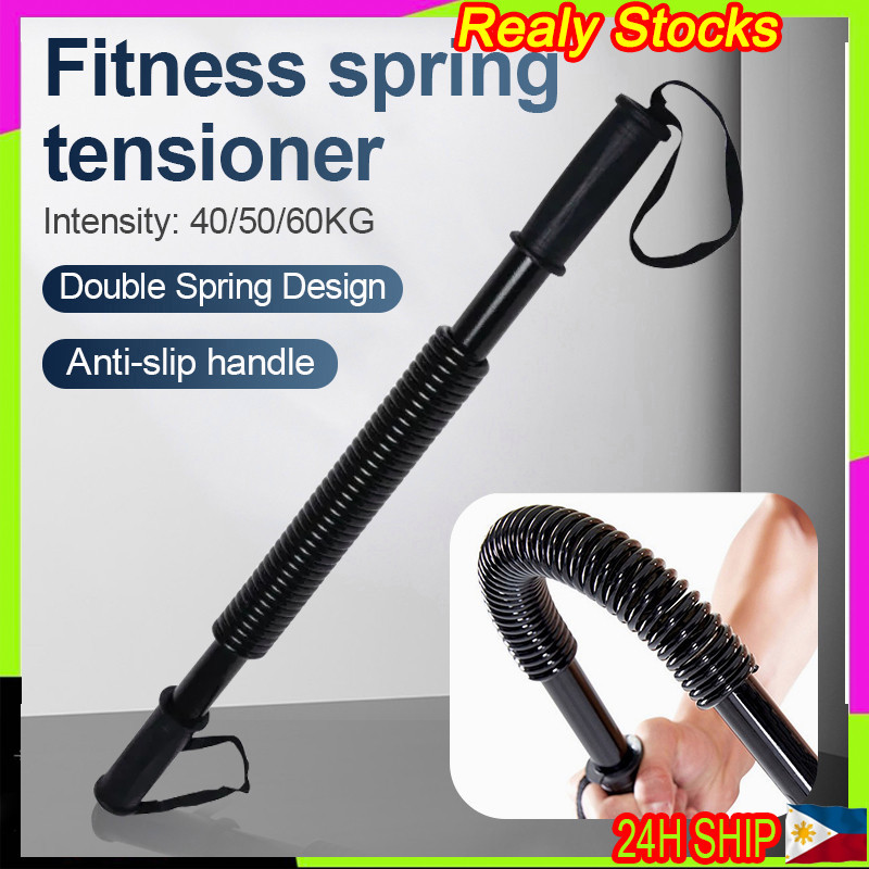 Spring Bar Resistance Bar Bend Bar Chest Arm Strength Training Builder ...