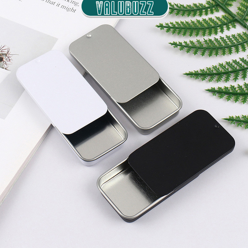 VLB Mini Metal Slide Cover Box for Pill Candy Storage Tin Boxes ...