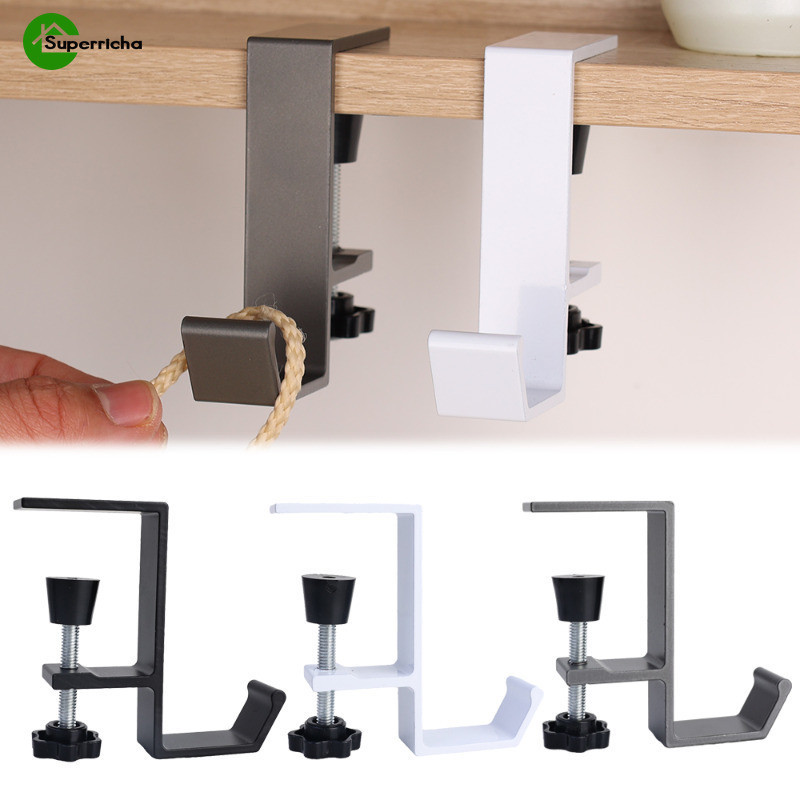 Detachable Desk Side Hanger - Multifunctional Punch-Free Storage Rack ...