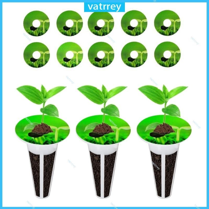 VA Pack of 100 120 Hydroponics Plant Labels Round Plant Growth Stickers ...