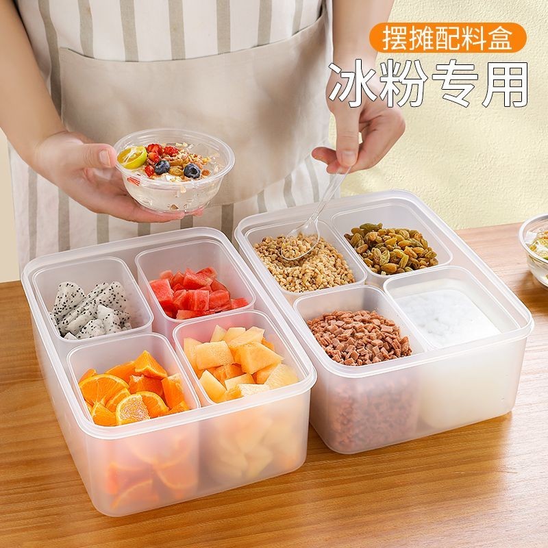 Frosted Blossom Divider Box Ingredients Divider Box Food Storage Box ...