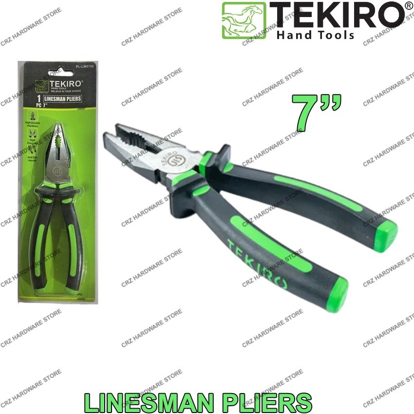 TEKIRO COMBINATION PLIERS 7 INCH TEKIRO ORIGINAL | Shopee Philippines