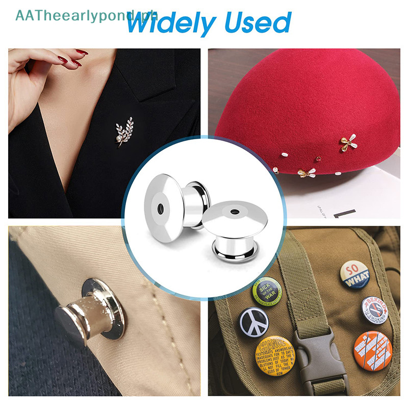 AATheearlypond 10pcs Locking Pin Back Locking Pin Keeper Clasp Metal ...