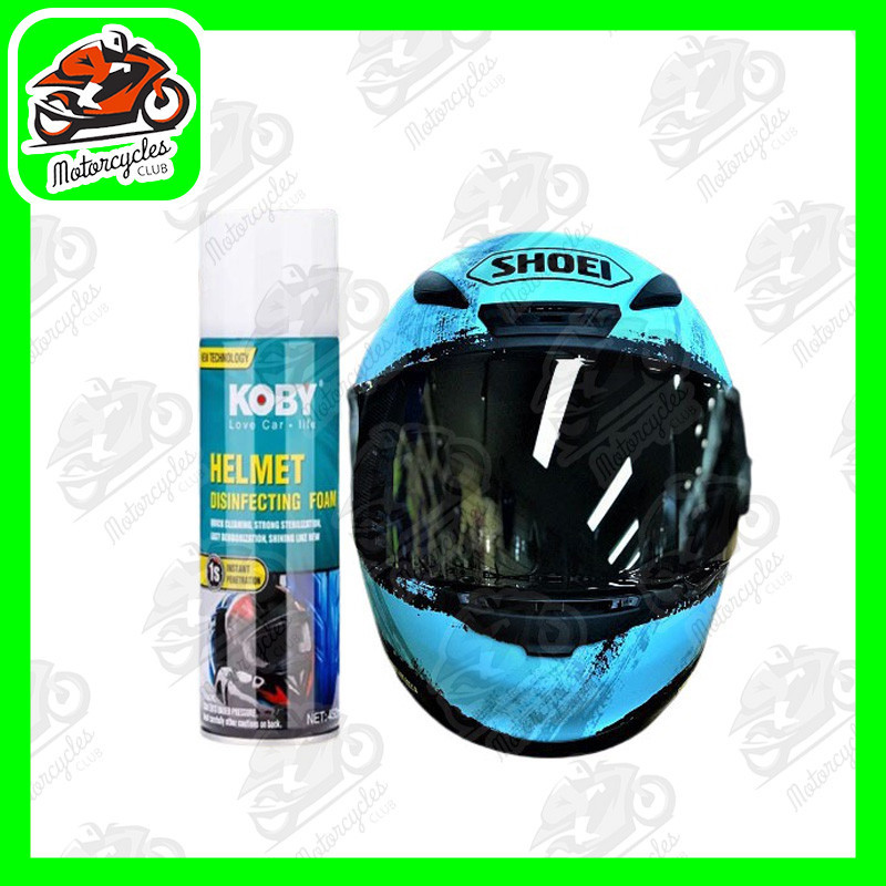 Original Koby Helmet 450ml Disinfecting Foam Spray and 20ml Anti Rain ...