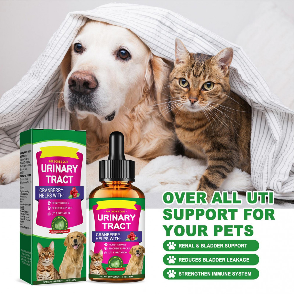 YL Pet UTI Treatment 60ml Powerful Cat Bladder Drops For Urinary Tract ...