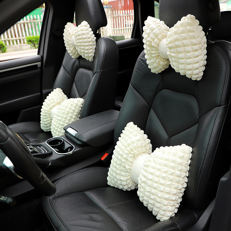 Universal Car Neck Protection Headrest Bow Style Waist Protection ...