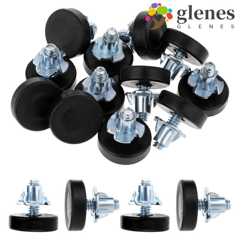 GLENES 12/24Pcs Furniture Leveling Feet, 1/4" Durable Screw in ...