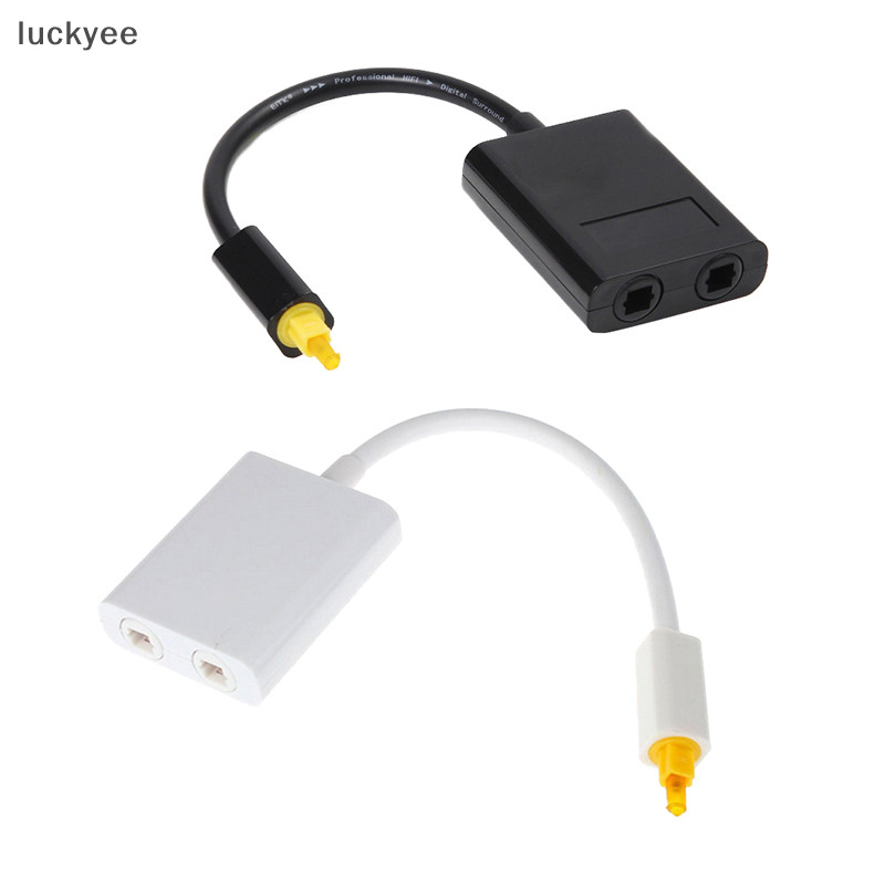 luckyet Digital Optical Audio Splitter 2 Way Audio Cable Splitter Adapter 1 Input 2 Output ...