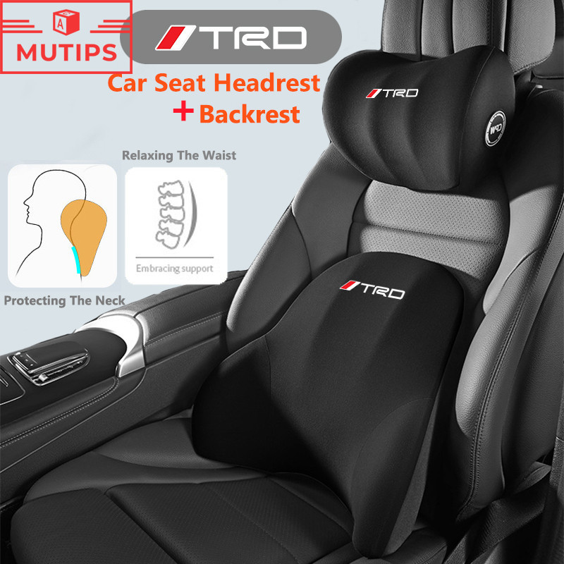 Toyota TRD Car Seat Headrest Waist Pillow Memory Cotton Car Headrest ...