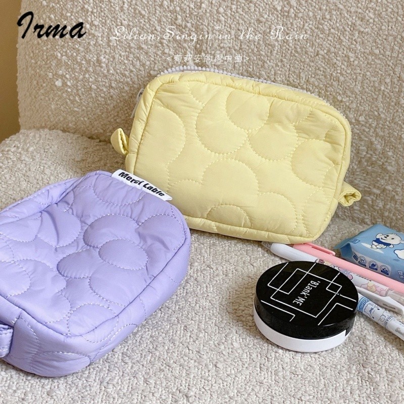 Makeup Bag Cute Flowers Cosmetic Bag Ins Student Large-Capacity ...
