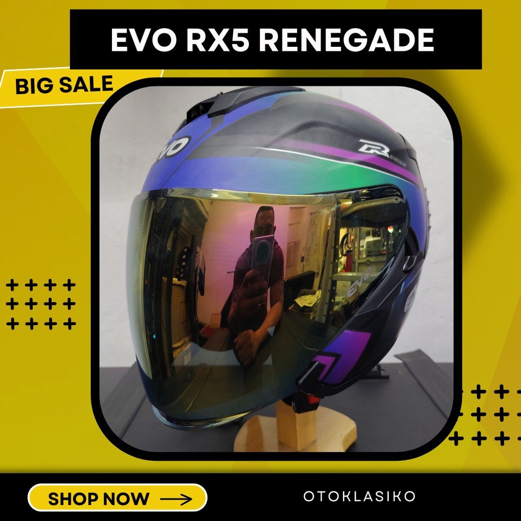 evo helmet rx-5 renegade half face | Shopee Philippines