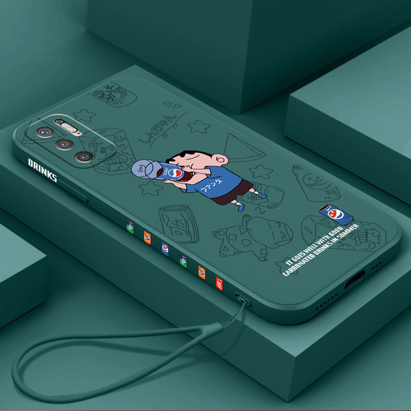 Case Redmi note 10 5G POCO M3 Pro 5G tpu free lanyard fashion soft ...