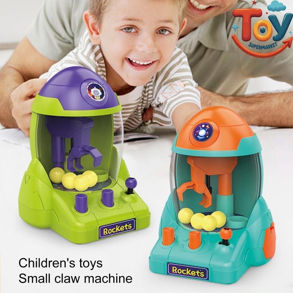 TS Kid Mini Claw Machine Fun Ball Catcher Interactive Toy Safe Rocket ...