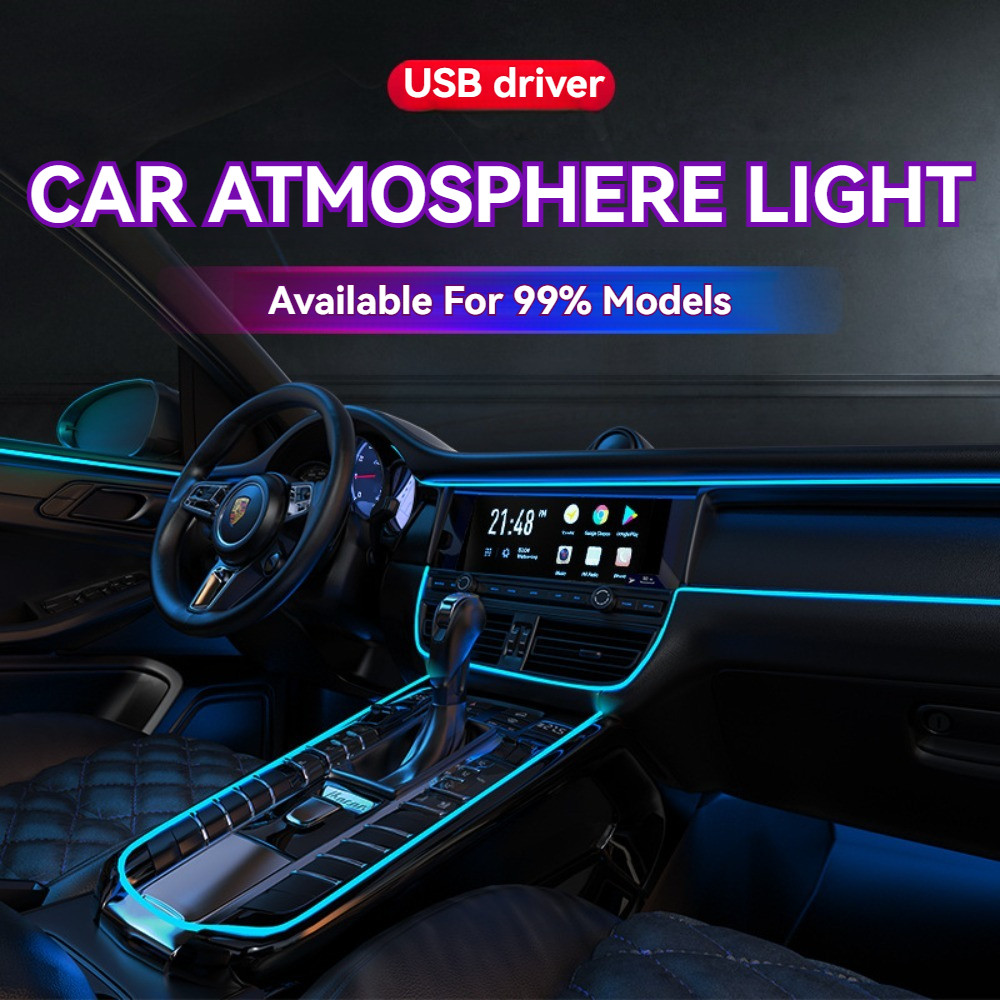 5M Car Interior Atmosphere LED Light Strip Car LED Decorative Strip ...