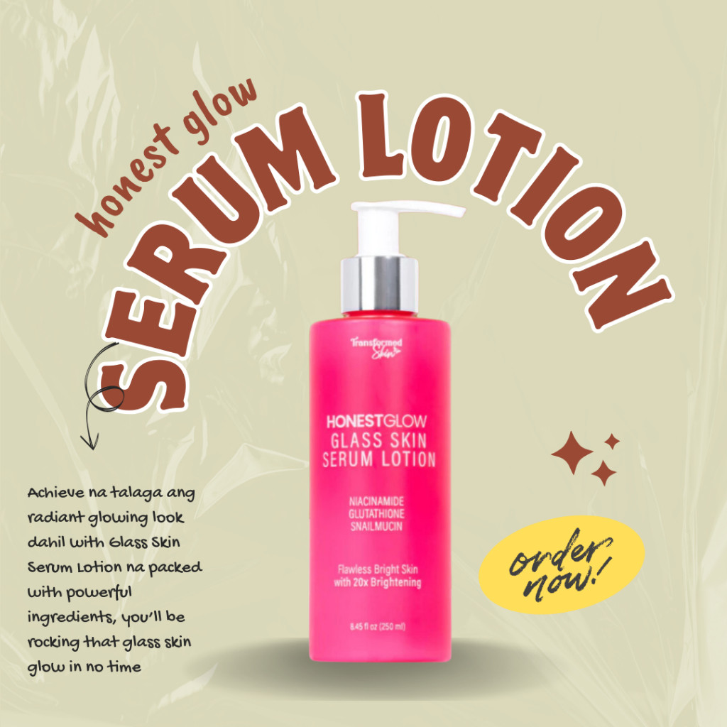 HONEST GLOW Glass Skin Serum Lotion W/ Spf50 Niacinamide Glutathione ...