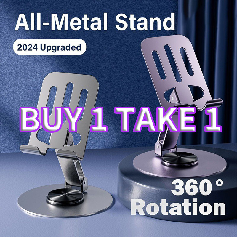 Buy1Take1 Mobile Stand for Table Phone Holder 360 Foldable Aluminum ...
