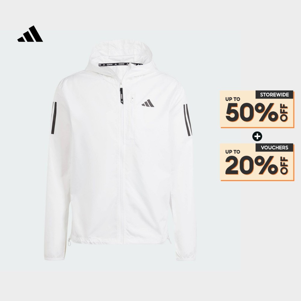 adidas Running Own the Run Jacket Men White IK7433 | Shopee Philippines