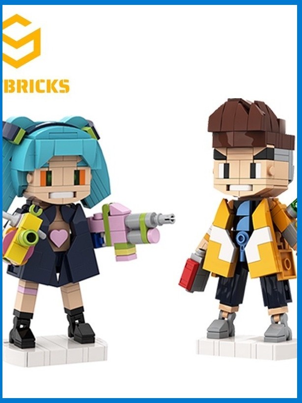 MOC Cyberpunk Building Blocks Anime Cartoon Figures Assemble Model ...