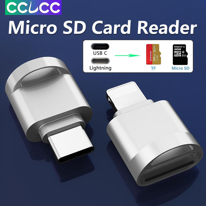 CCLCC Mini TF Card Reader For Lightning/USB Type C,Micro SD Memory Card ...