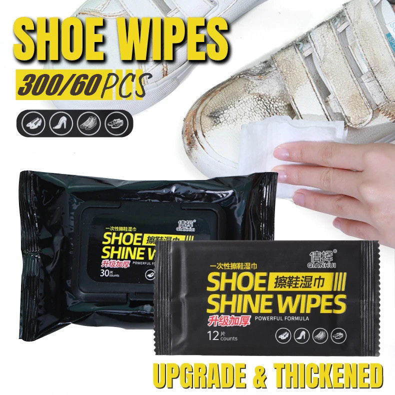 60/120/300Pcs Disposable Shoes Clean Wipes/Portable White Shoes ...