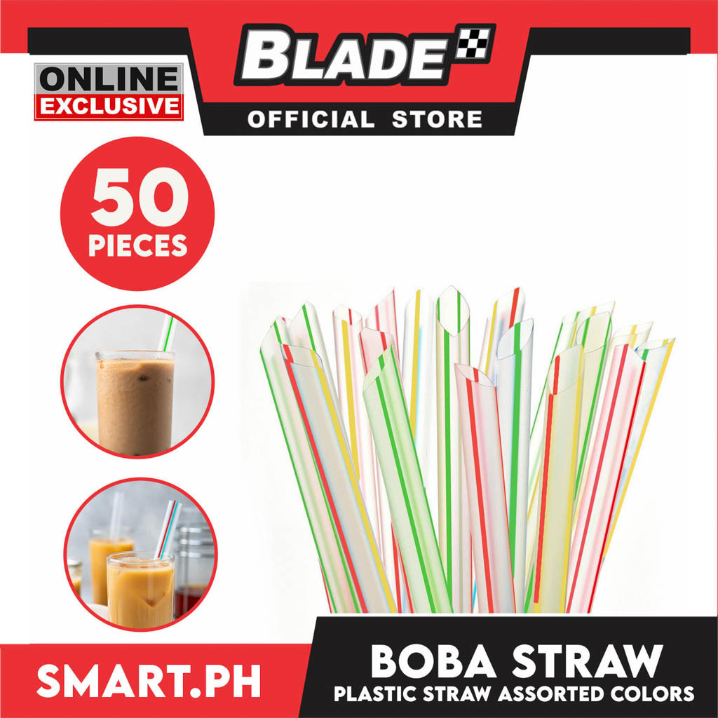 50pcs 21cm Boba Bubble Tea Plastic Straw, Smoothie, Milk Tea Milkshake ...