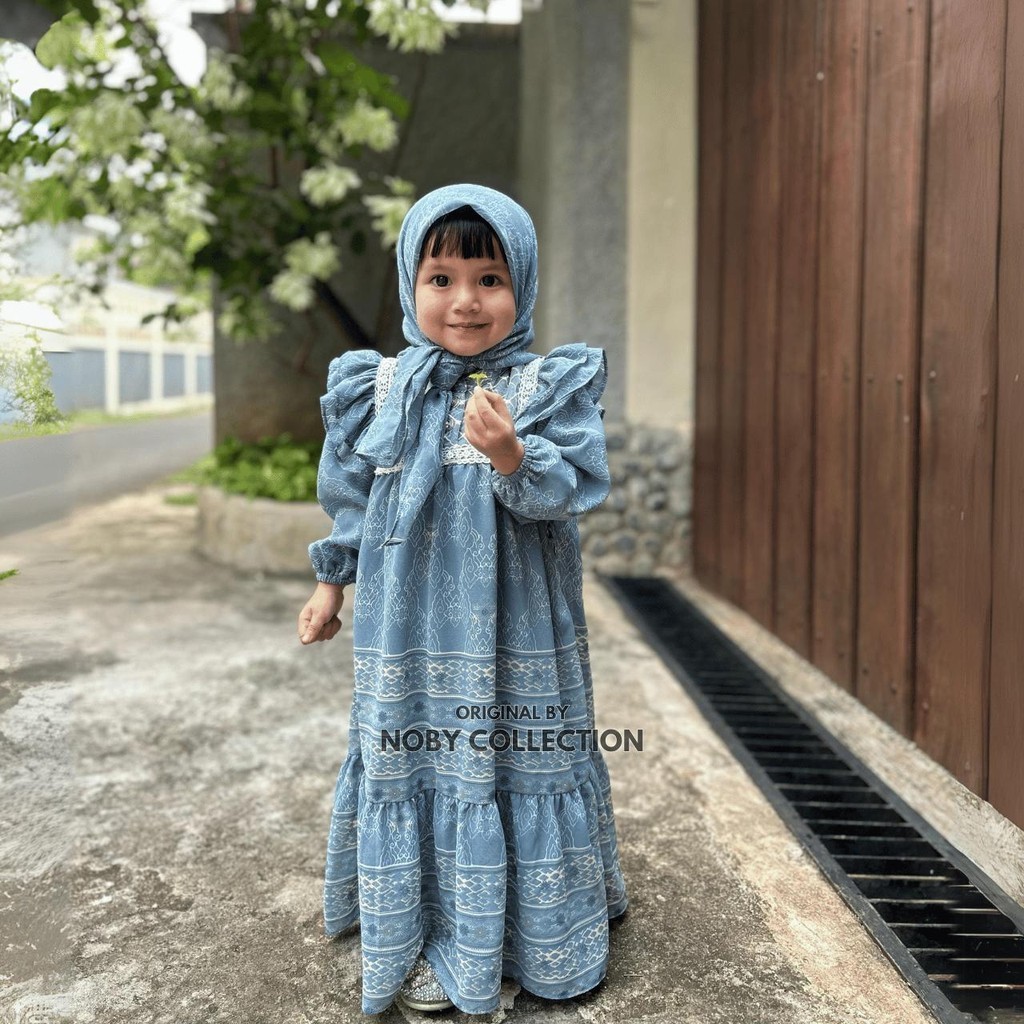 Gamis Safiyah Girls Ethnic Dress Set Hijab Eid Clothes 2024 New Model ...