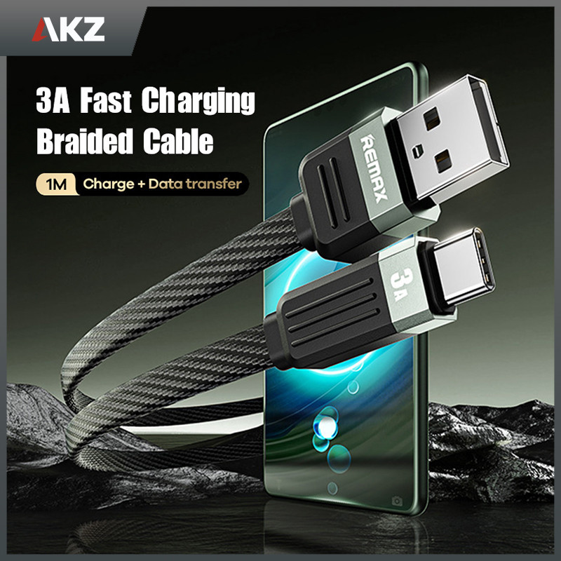 REMAX - 3A/30W fast charging data cable Mobile phone braided fast ...