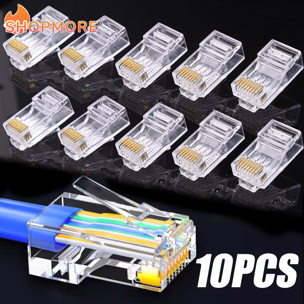 Network Cable Plug for Solid Wire / Ethernet Cable Crimp Crystal Head / Cat6 Pass Straight ...