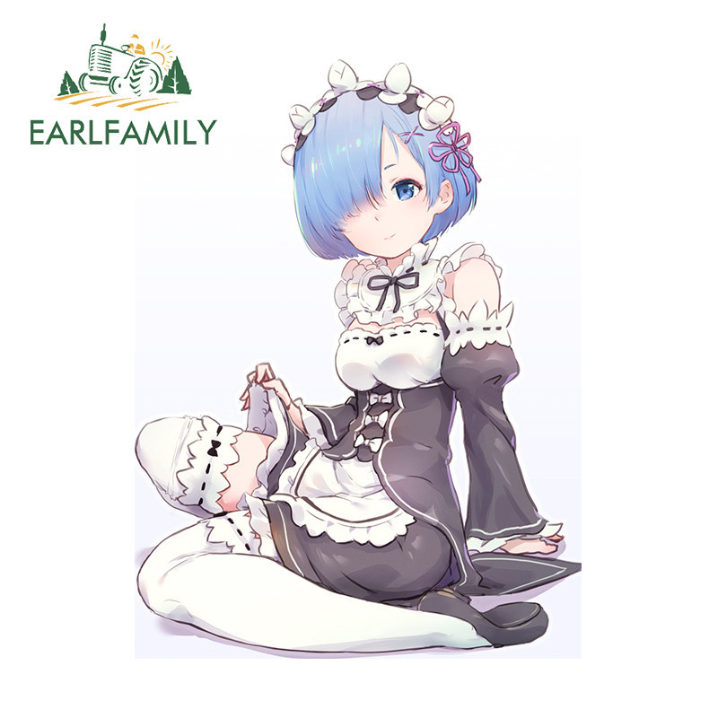 EARLFAMILY 13cm x 9.7cm Re Zero Rem Car Sticker Electric-Bicycle ...