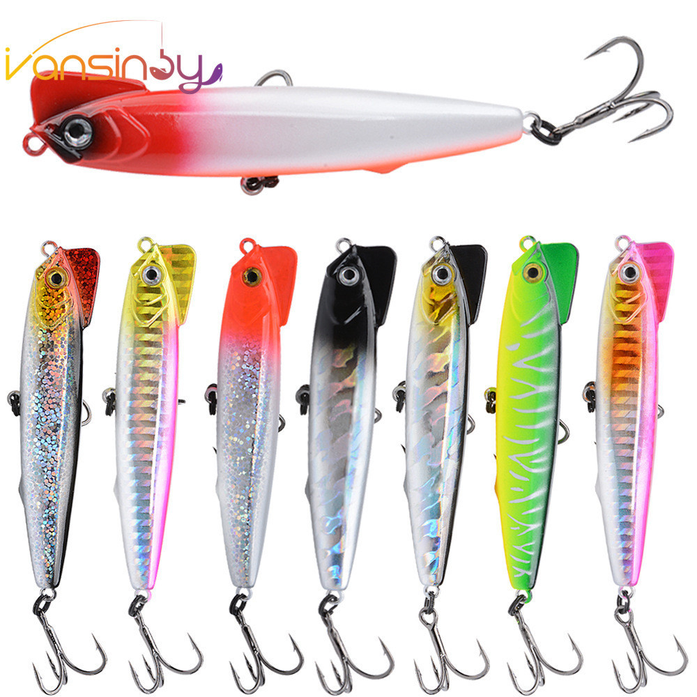 Fishing Lure 18g Pencil Long Shot Rapid Sinking Fake Fish Bait Flipped Mouth Perch | Shopee ...