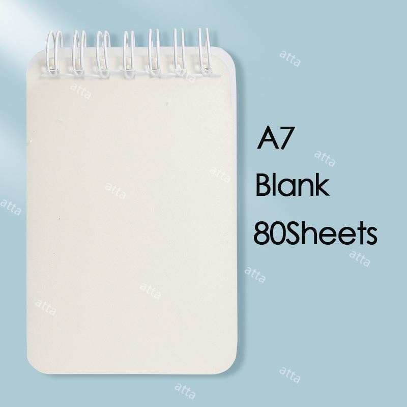 A7 Mini Notebook Waterproof Transparent Cover 80Sheets Notepad School ...