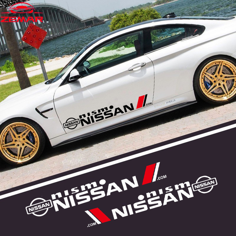 Nissan Car Waterproof Stickers Auto Door Side Body Decor Decals Anti ...