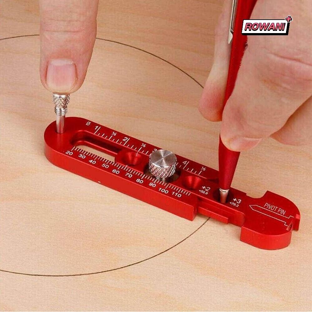 Rowan1 Angle Ruler Red Draw A Circular Ruler Compass Ruler English Locator Light Weight Table