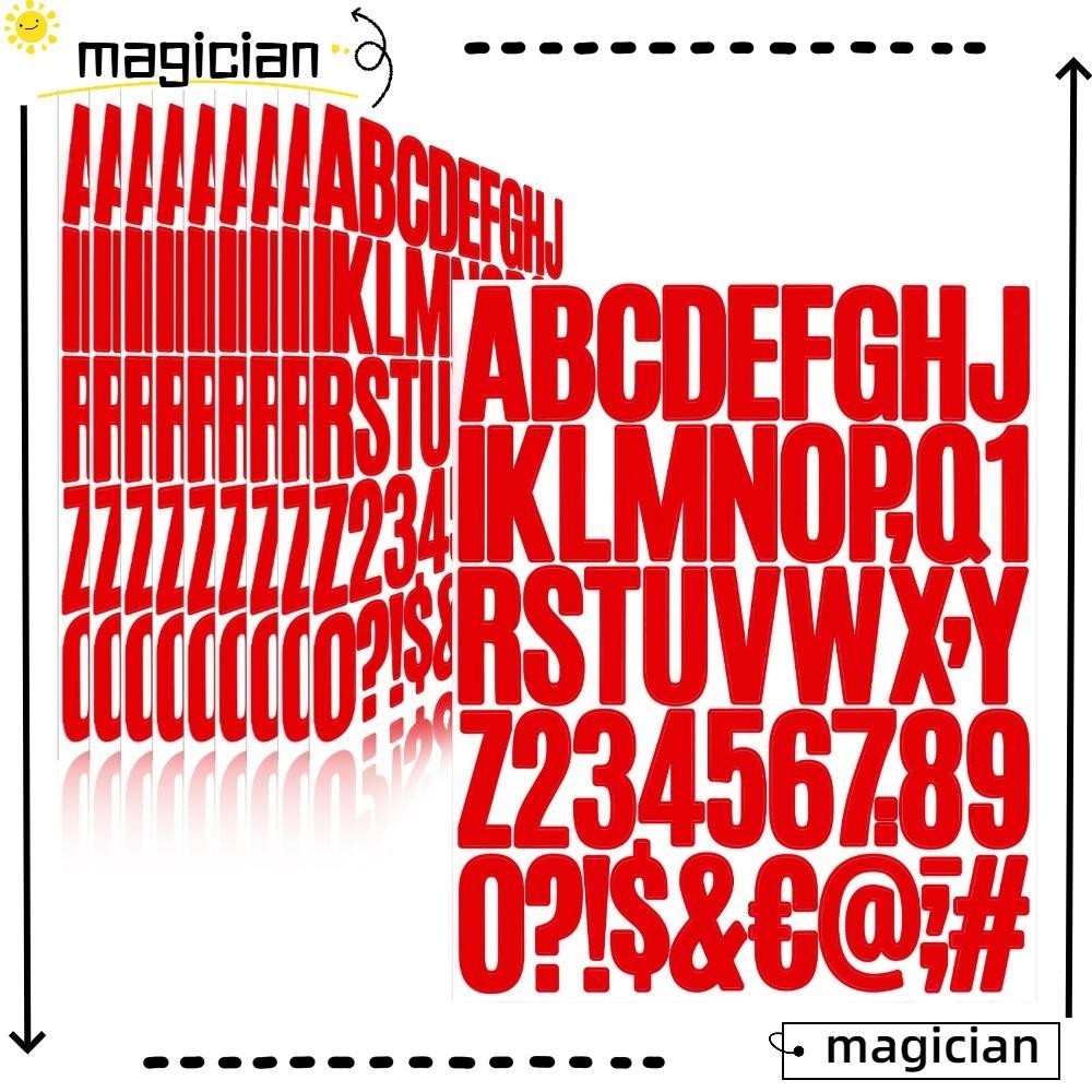 MAG Letter Stickers, Self Adhesive Red Mailbox Numbers, Ledger ...