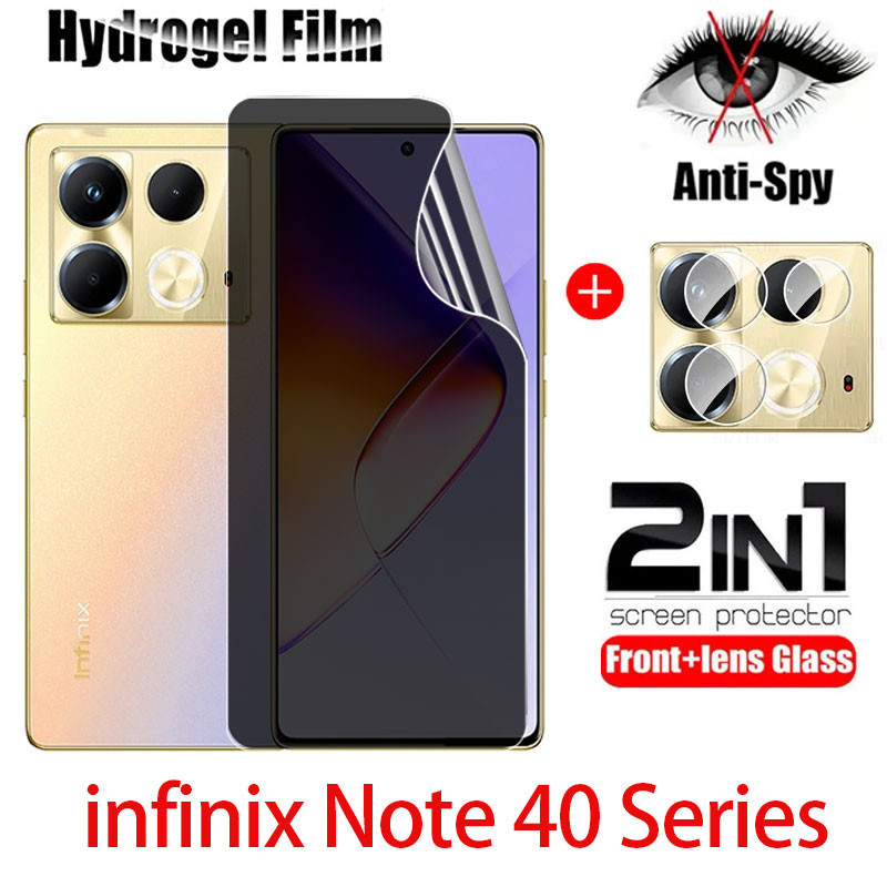Privacy Hydrogel Film For infinix Note 40 pro plus 40 40X 4G 5G 2024 ...