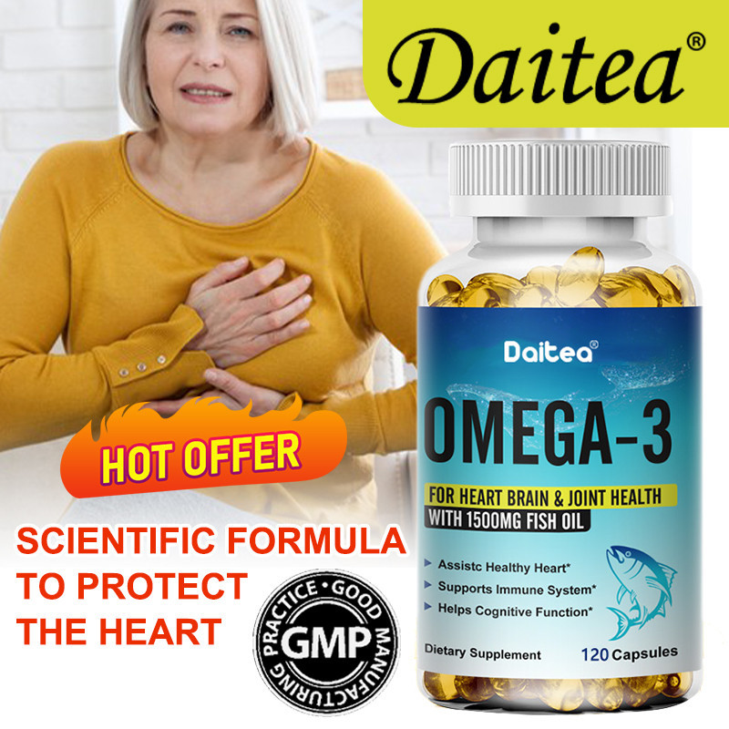 Daitea Fish Oil Supplement, Omega 3 Fatty Acids Supplement DHA & EPA ...