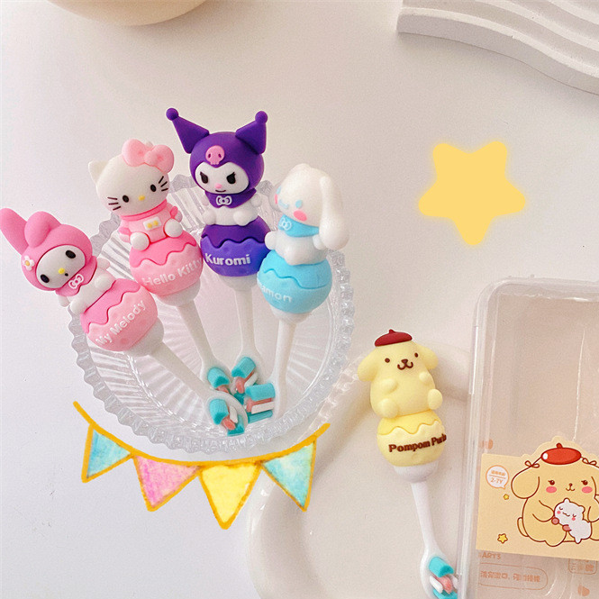 Japanese Kuromi Children's Toothbrush Soft Bristles Infant Baby Toddler ...