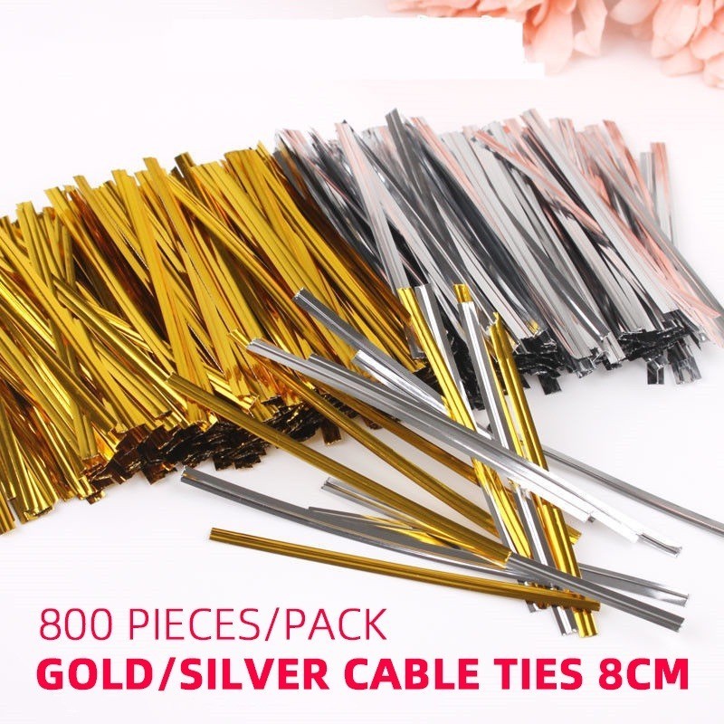 800pcs Multi-colour Metal Twist Ties Plastic Wire For Bread Bags Candy ...