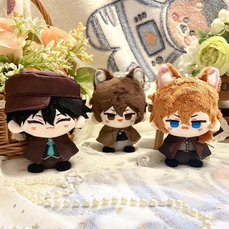 Bungo Stray Dogs Plush Cotton Doll 10cm Cute Dazai Osamu Edogawa Ranpo ...