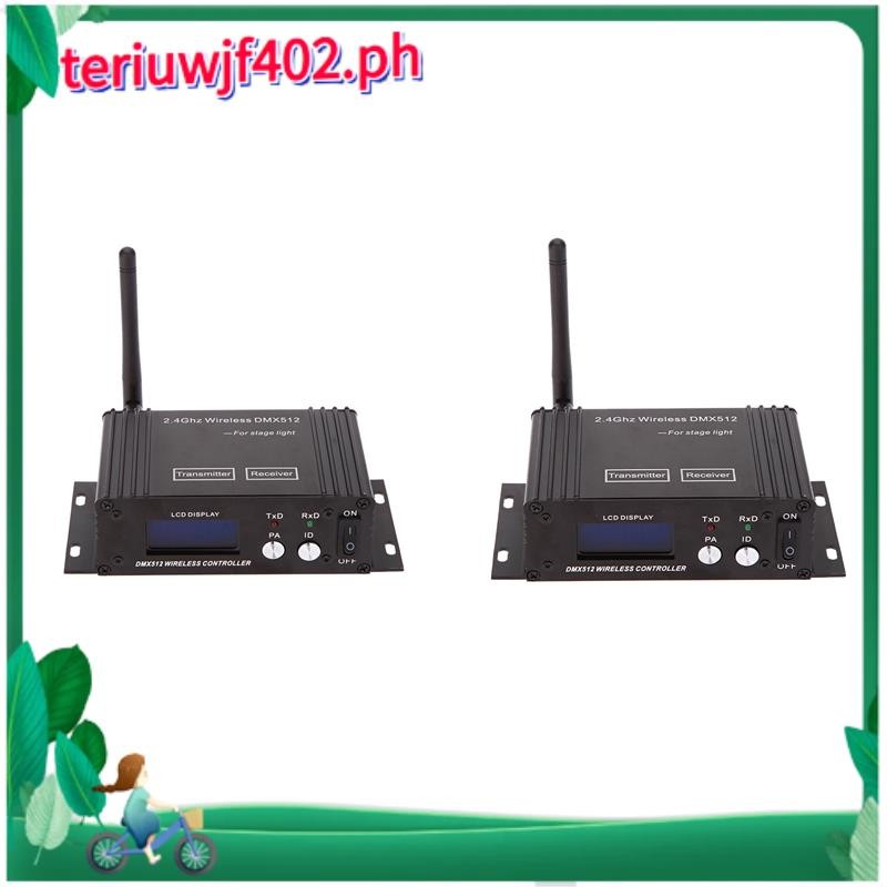 2.4G Wireless DMX 512 Controller Transmitter Receiver LCD Display Power ...