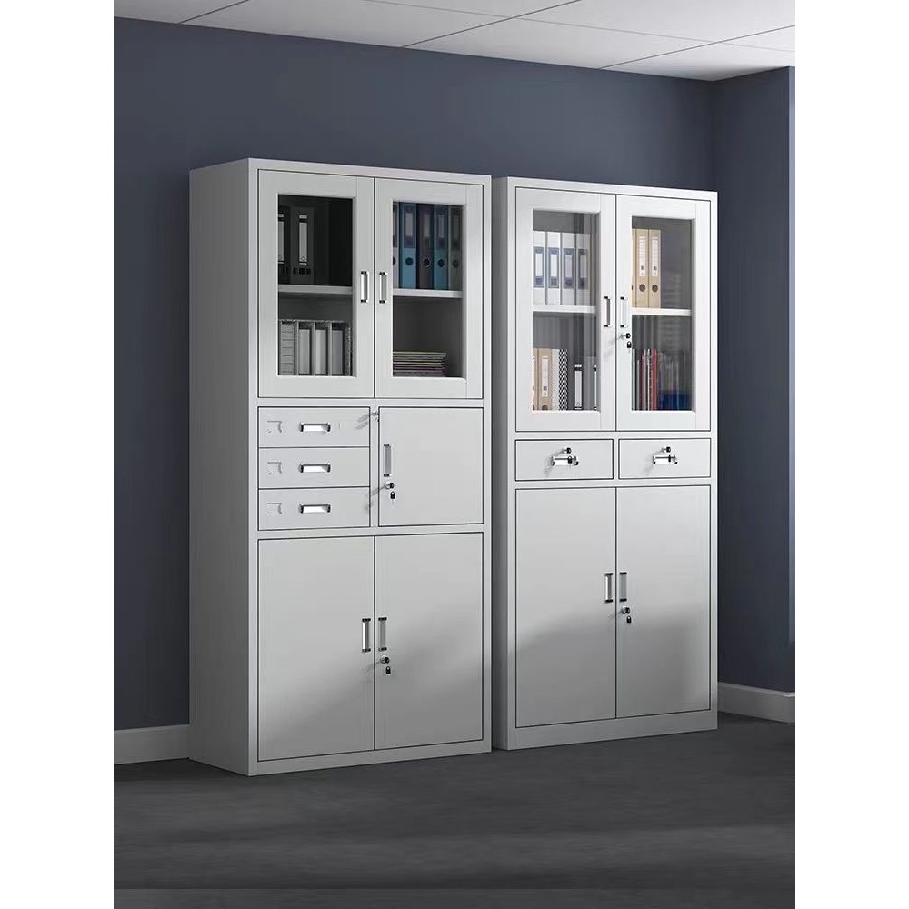 Steel Office File Cabinet Iron Low Cabinet Bookshelf Data Password Lock ...