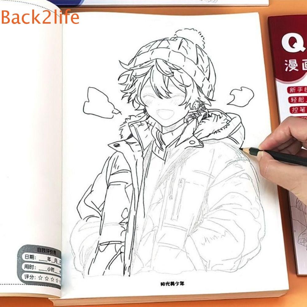 BACK2LIFE Manga Sketching Tutorial, Tracing Anime Sketch Comics Line ...
