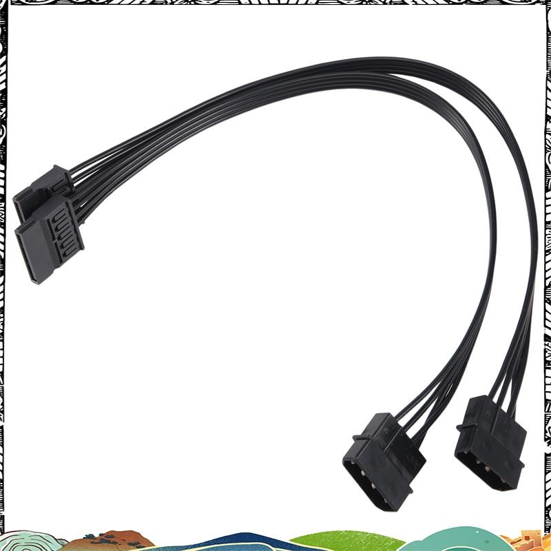 jduefheu25 Molex IDE 4 Pin Male to 15 Pin Female SATA Power Converter ...