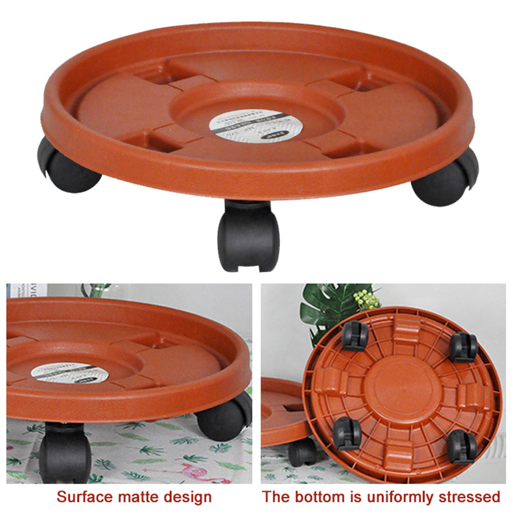 IU Movable plant stand flower pot tray, with universal wheels, heavy ...