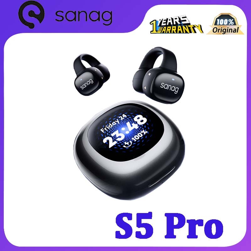 Sanag S5 Pro Ear clip Bluetooth headset Open air bone conduction without ear movement | Shopee ...