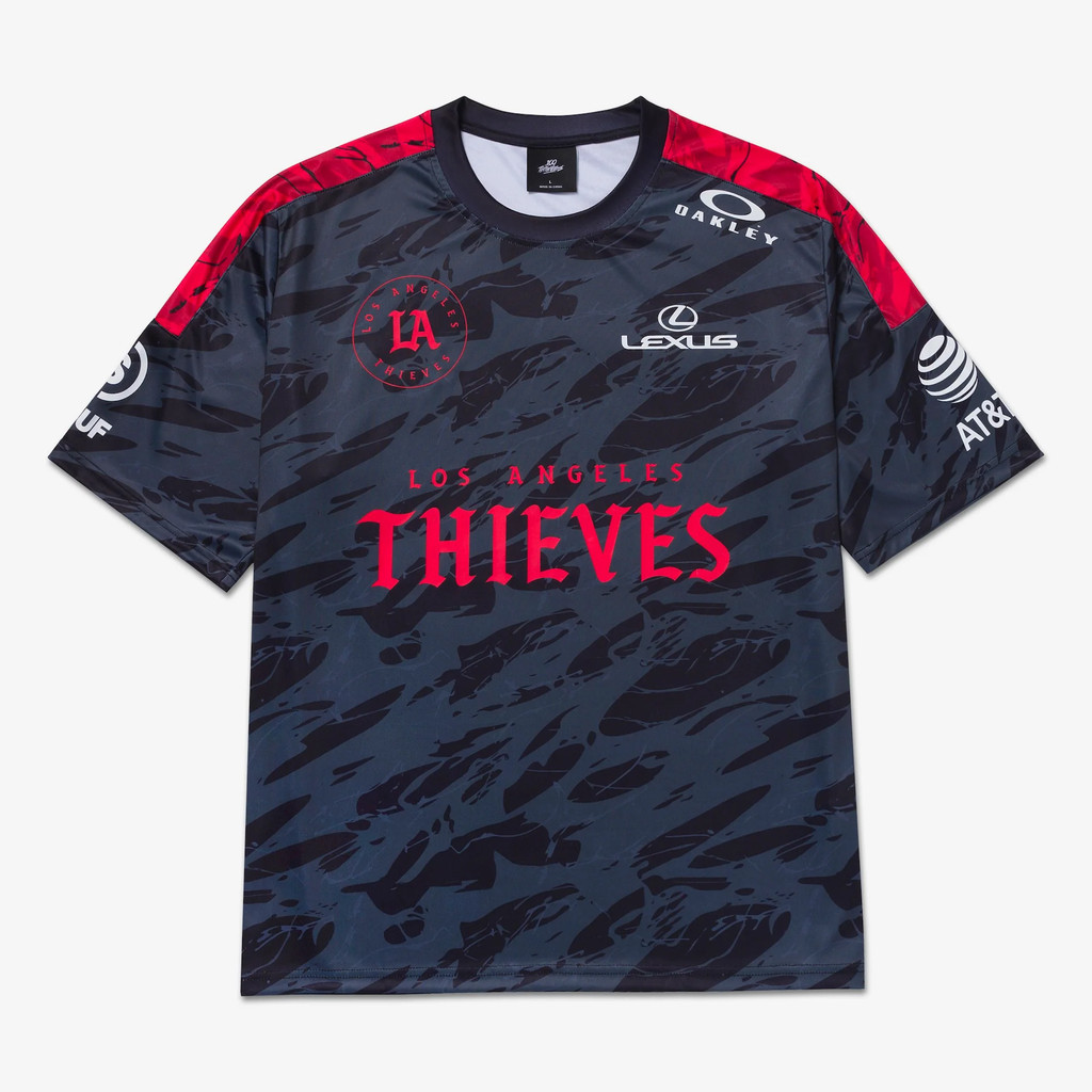 100 Thieves 2025 OFFICIAL HOME E-sport JERSEY. Valorant and League of ...