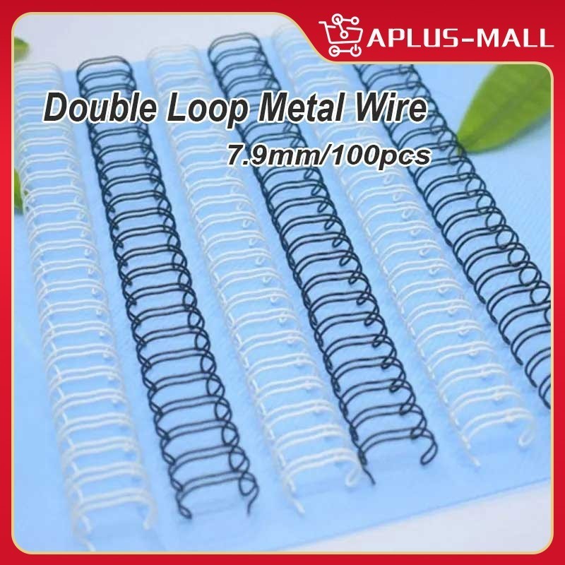 100pcs Spiral Coil Binder Double Loop Wire Pitch Metal Ring Binder ...