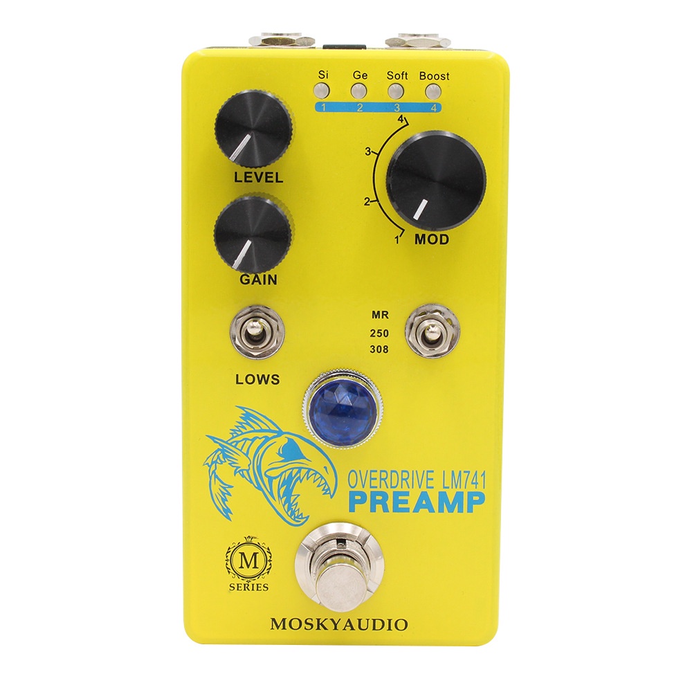 MOSKYAUDIO LM741 PREAMP Guitar Pedal Overdrive Distortion overload ...