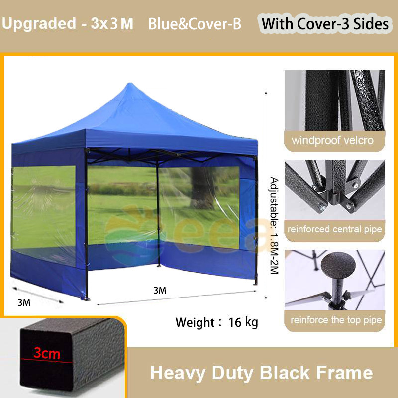 Retractable Tent 3x3/3x4.5 Meter Car Tent Heavy Duty Outdoor Waterproof ...