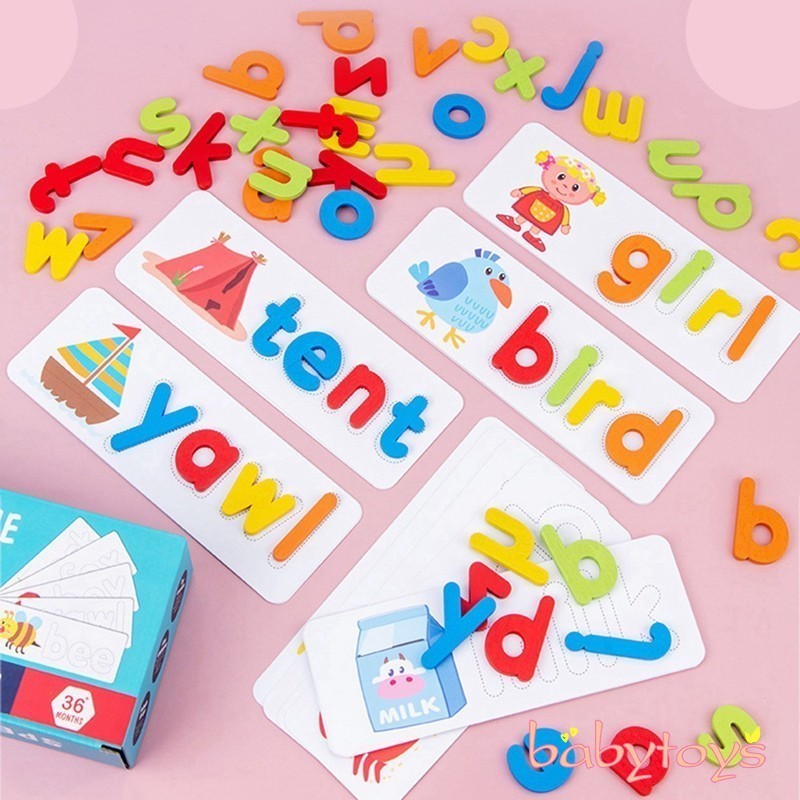 Letter Toys For Kids Abc Alphabet Puzzle Wooden Toy Preschool English ...